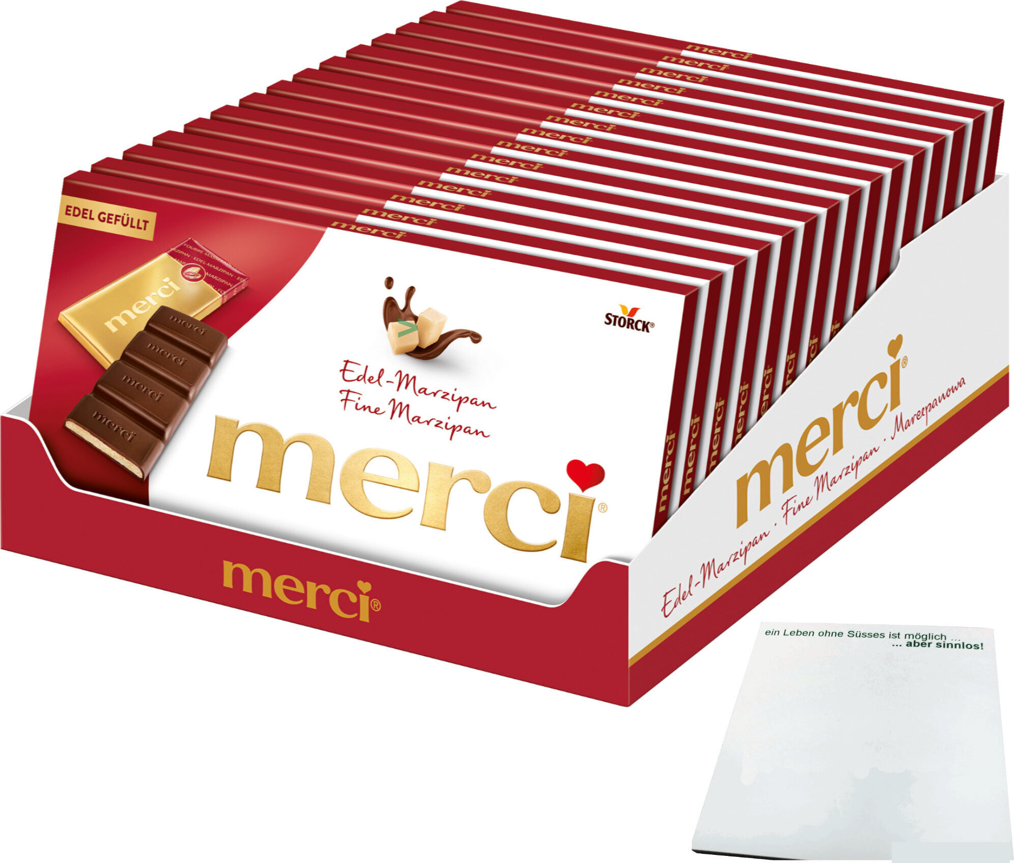 Merci Tafelschokolade Edel Marzipan VPE (15x112g Packung)