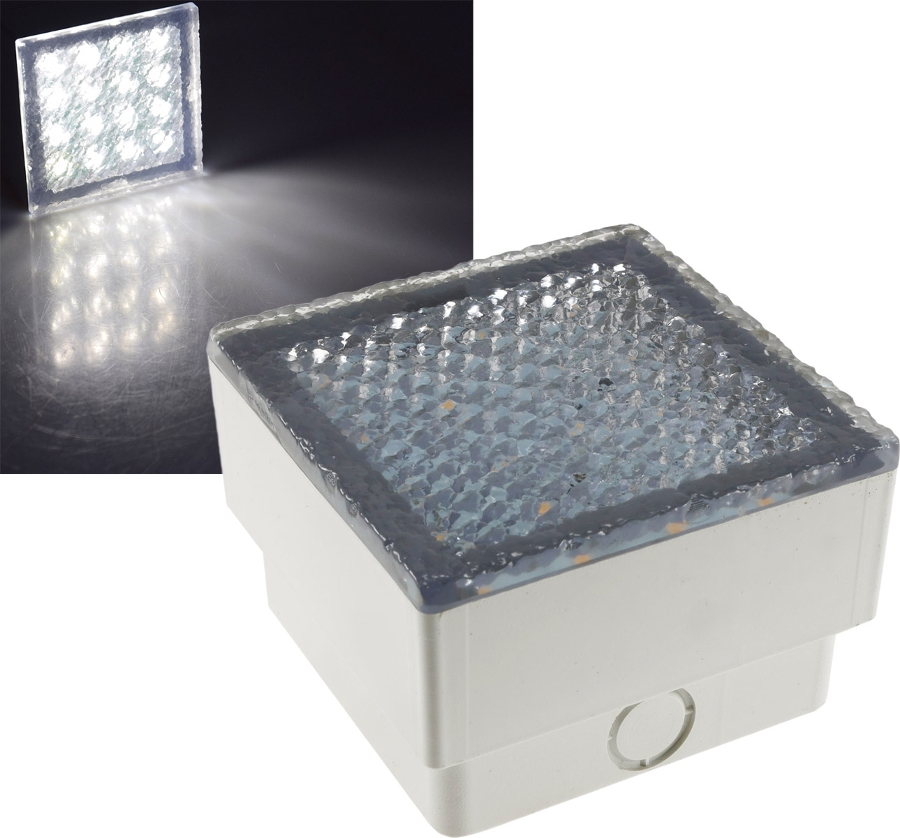 ChiliTec 22154 LED Pflasterstein "BRIKX 10" neutralweiß