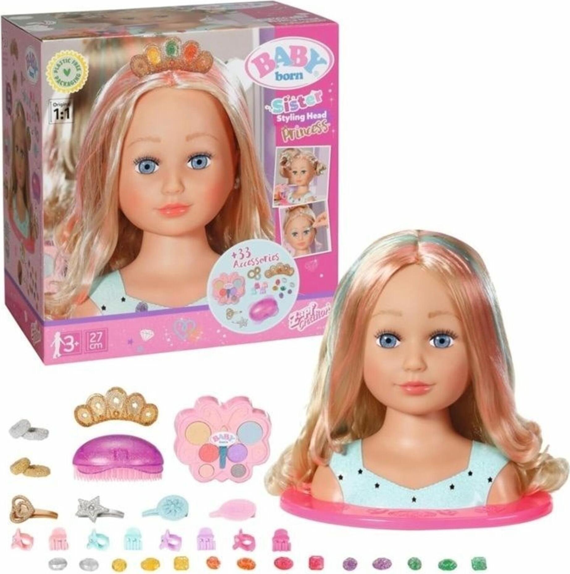 BABY born Sister Styling Head, Tête de maquillage avec