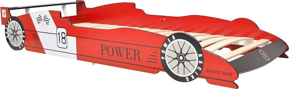 vidaXL Postel Race Car 90x200 cm Červená Dětské postele