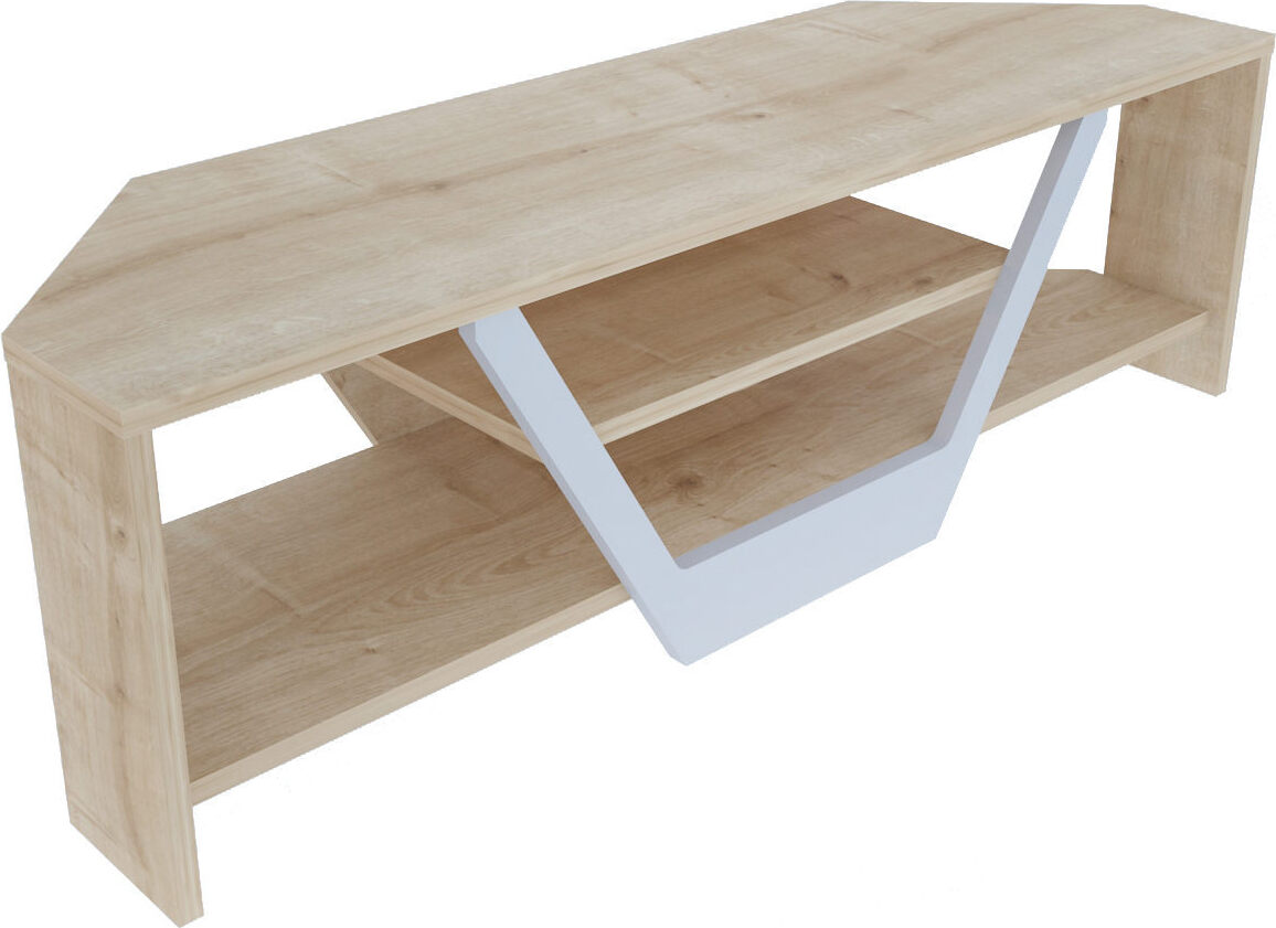 Skye Decor, Sares - Oak, White, TV-Schränke, Weiß, 120 x