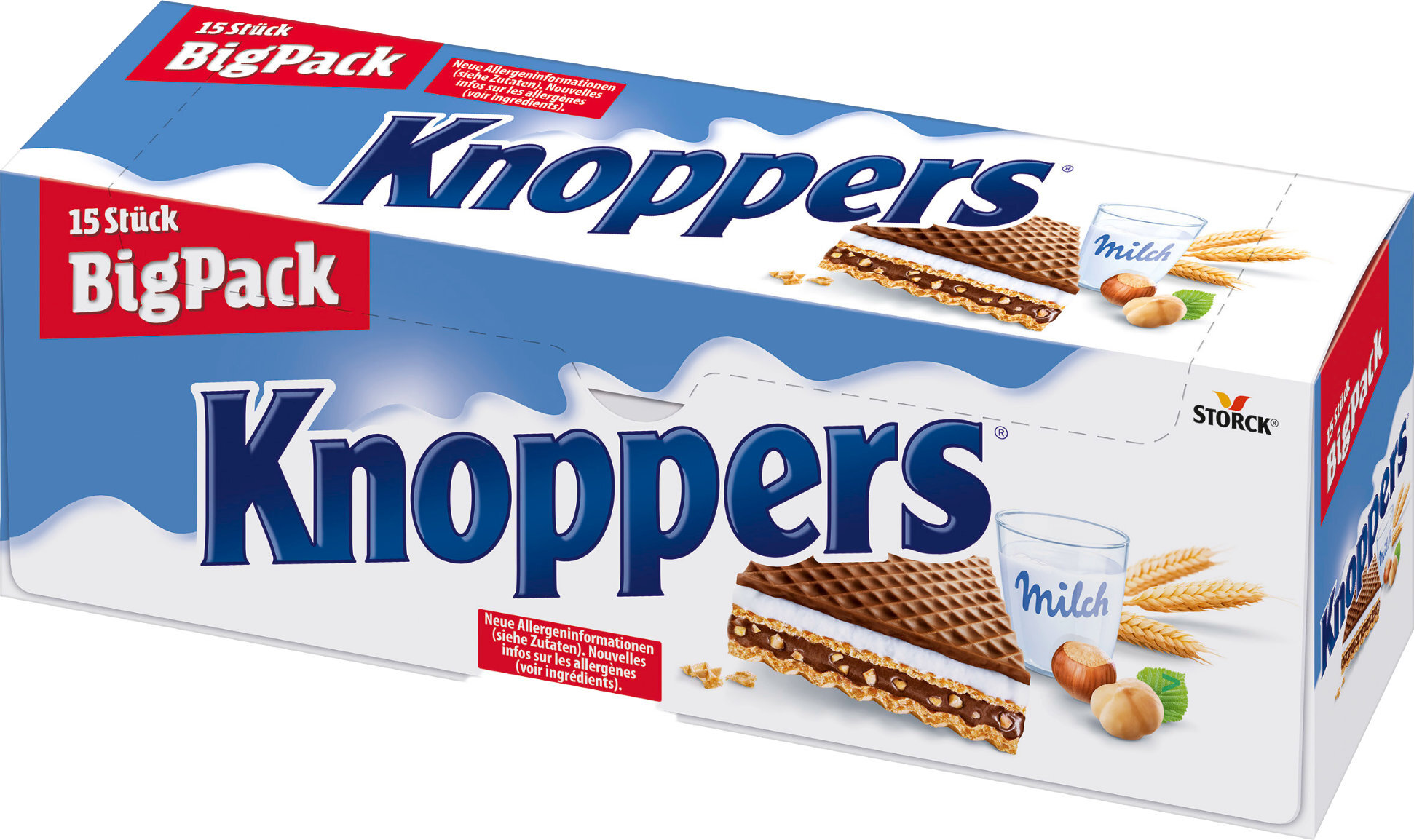 Veľké balenie Knoppers 375g Čokoládové tyčinky