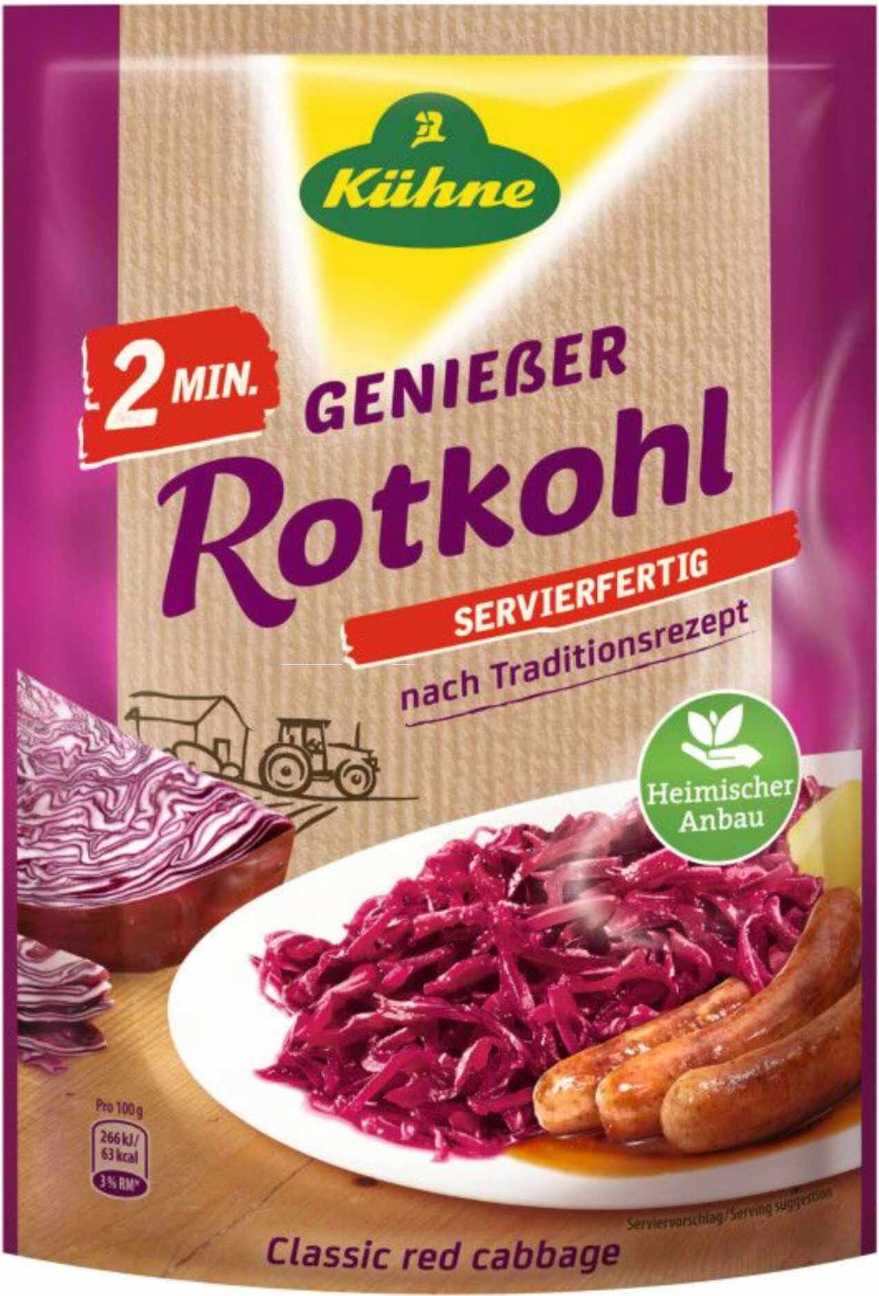 Kühne Rotkohl Fix & Fertig 400g Obst- und Gemüsekonserven