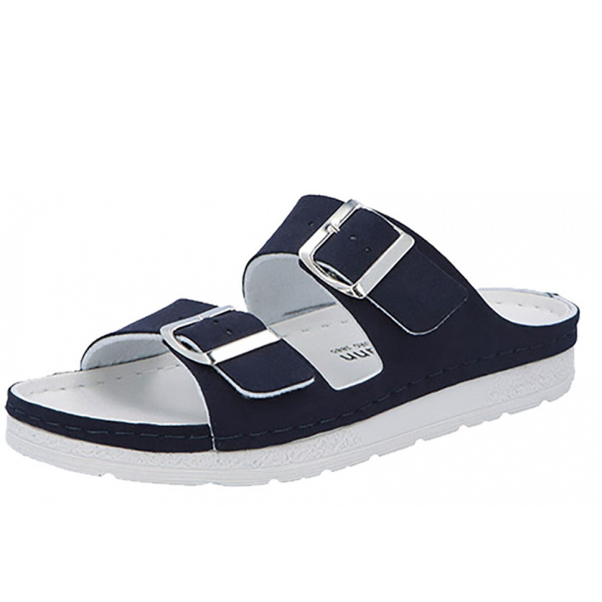 Mule femme Lotti 01918-538 bleu encre de BERKEMANN en cuir