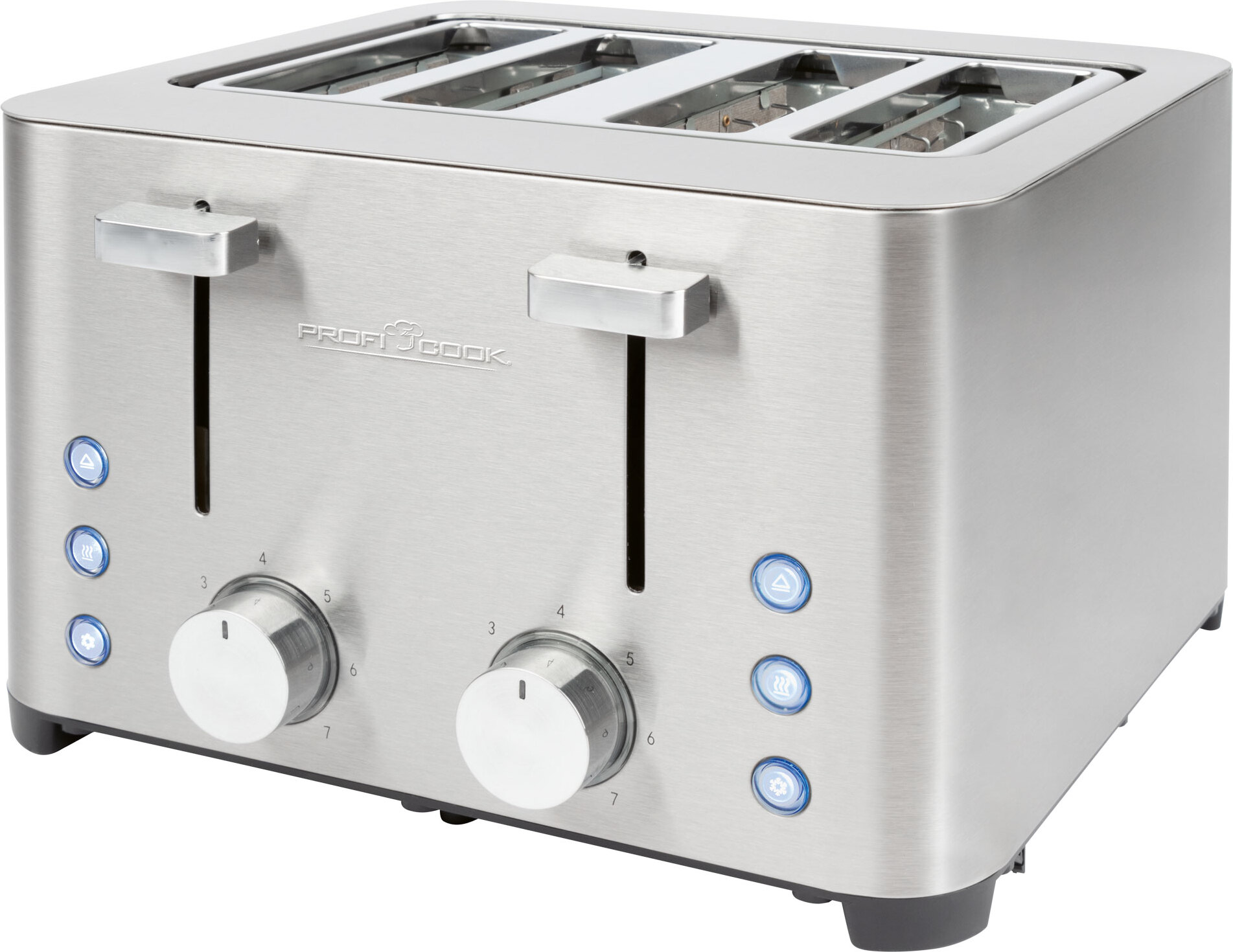 ProfiCook Toaster, Toaster 4 Scheiben, mit 2 getrennten