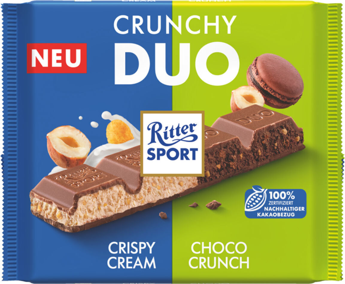 Ritter Sport Crunchy Duo croustillant Crispy Cream et Choco