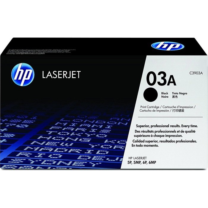 HP 03A Black Original LaserJet Toner Cartridge C3903A, 4000