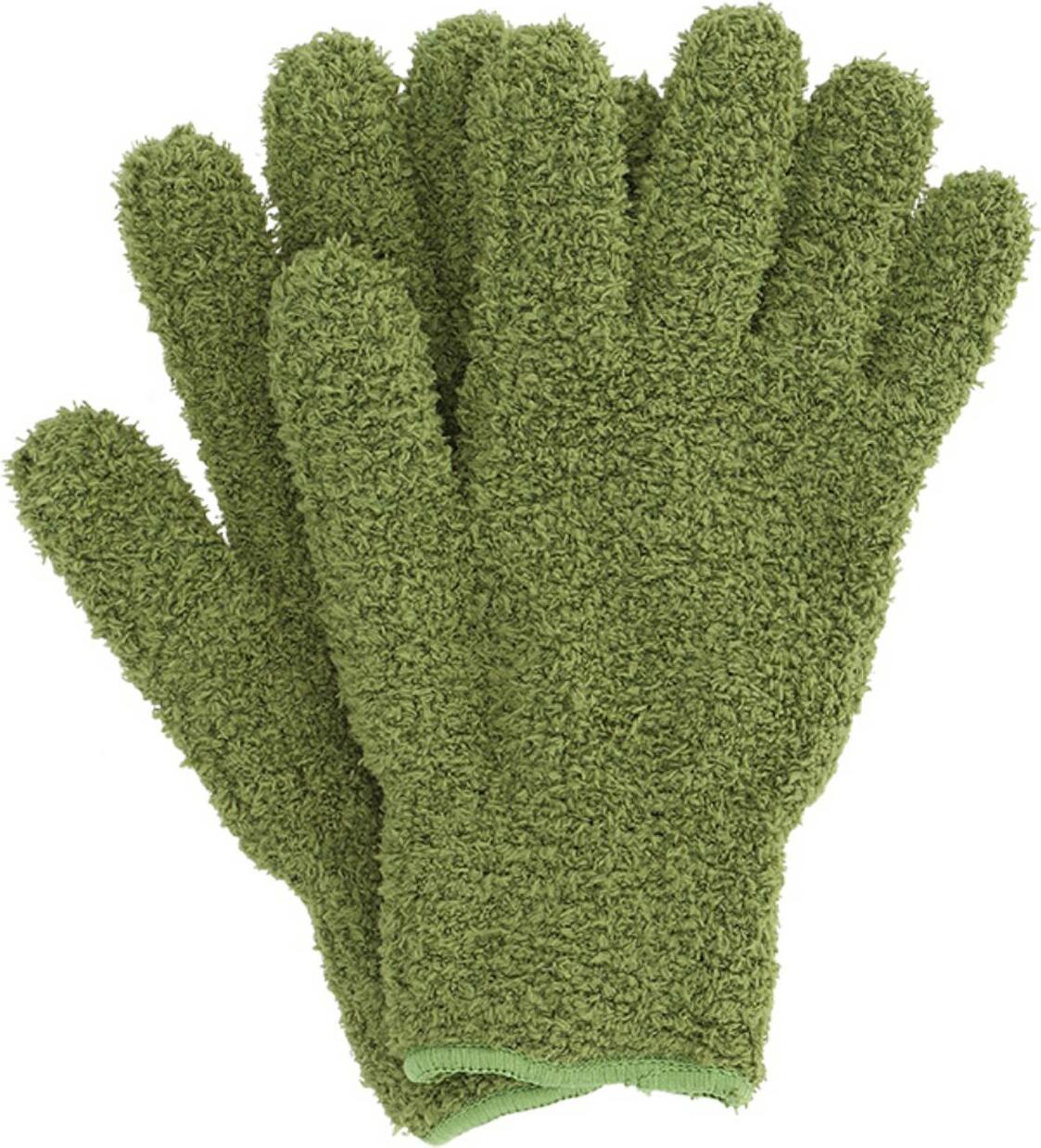 Esschert Design Plant Dust Gloves Green - Mikrofibra