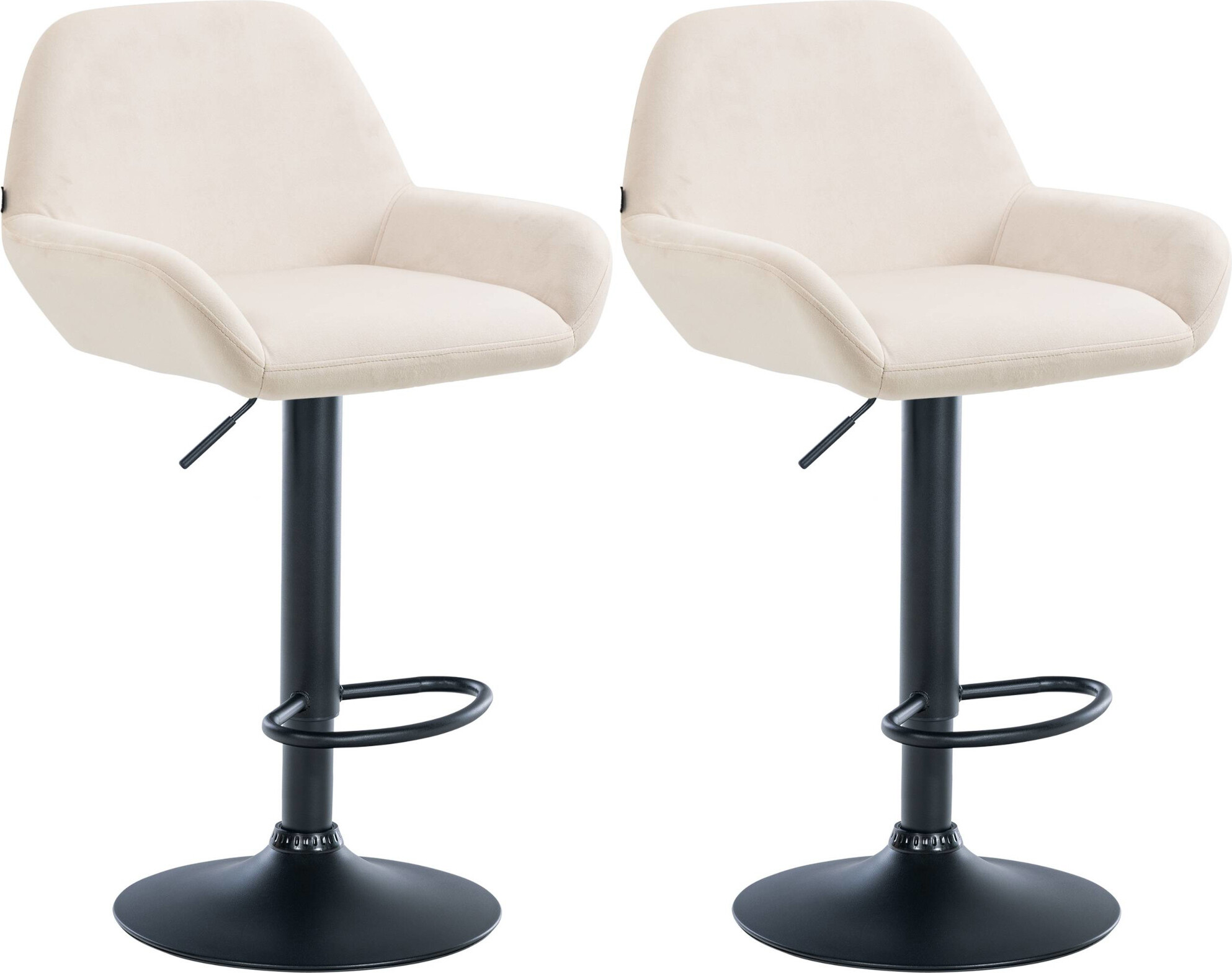 CLP 2er Set Barhocker Braga Samt drehbar und