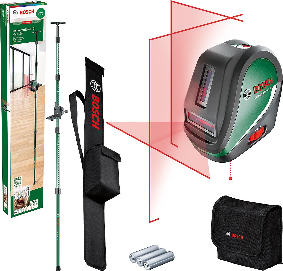 Bosch Laser Universal Level 3 Uni Krzyżowy +Tp320