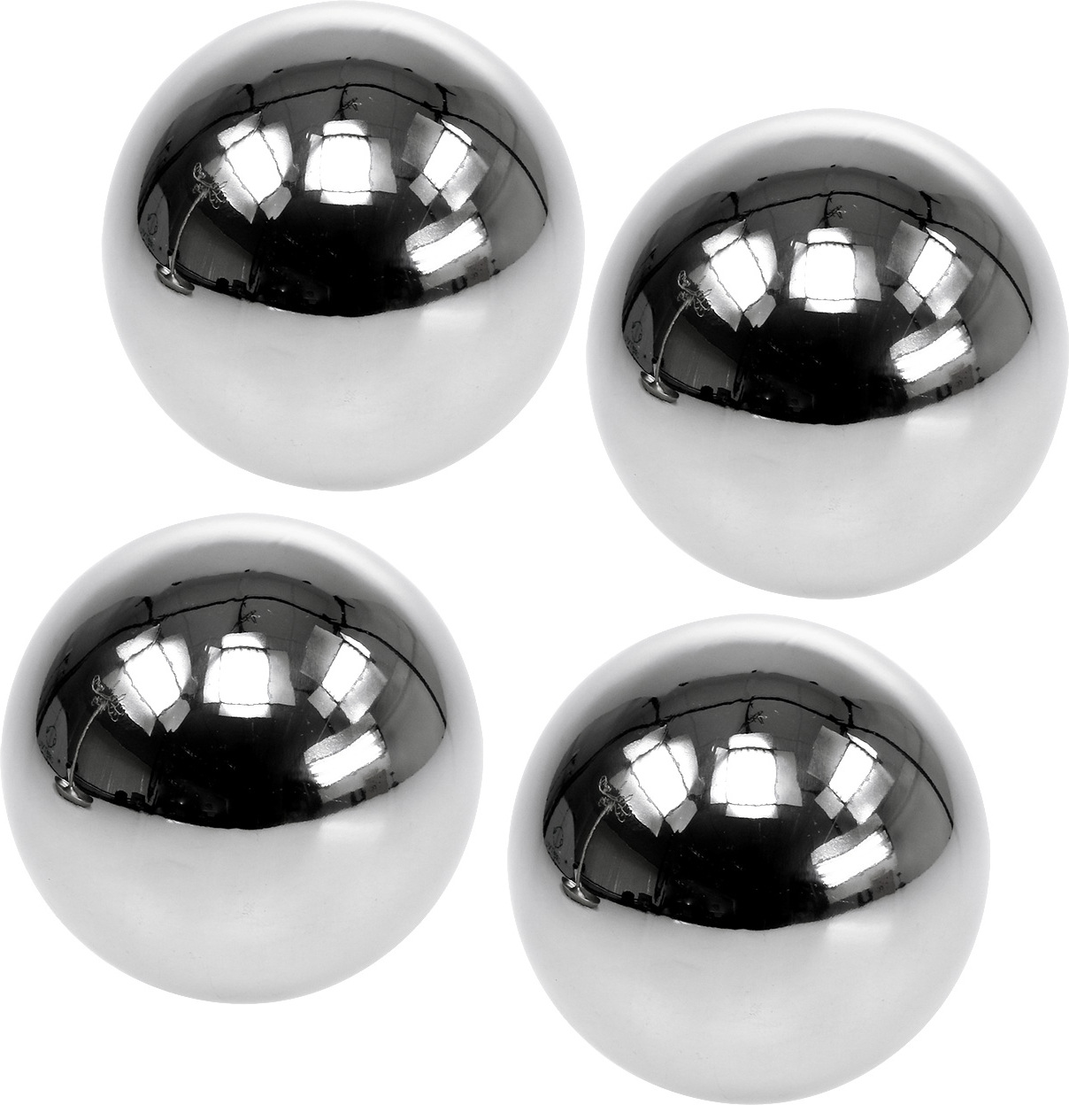Set di 10 sfere decorative in acciaio inox Ø6cm