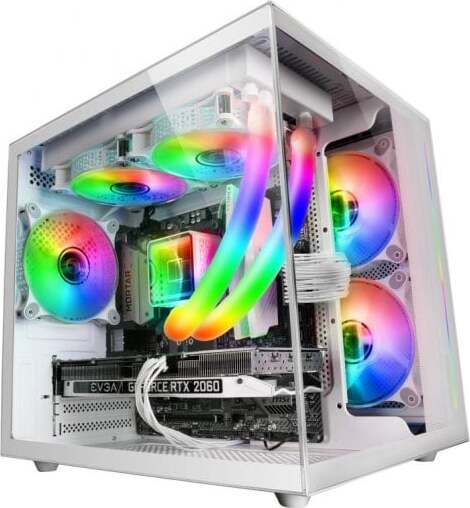 Mars Gaming MC-VIEWW, Mini Tower, PC, Biały, micro ATX,