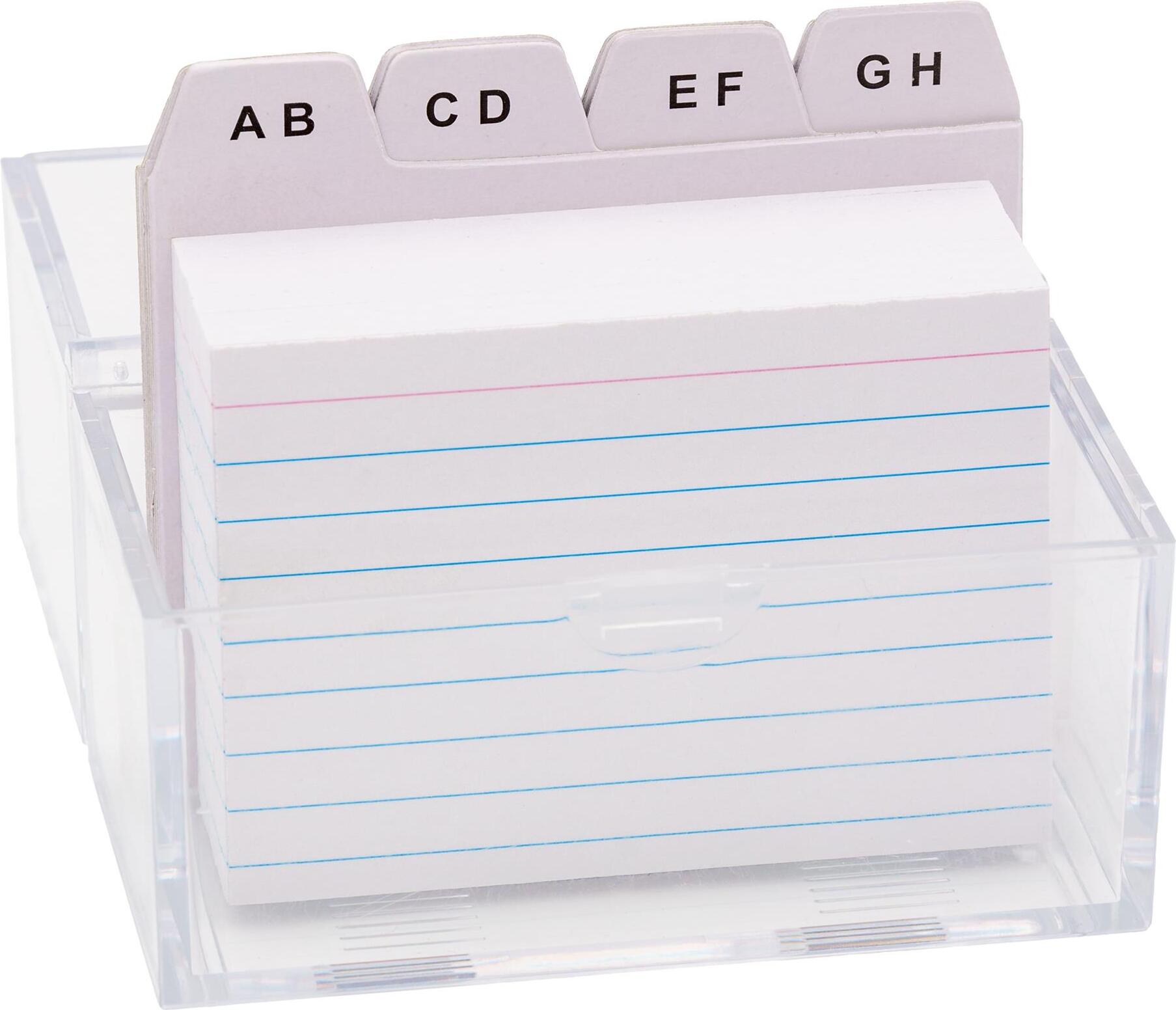 TSI Kartei-Kasten m.100 Karteikarten A8 u.Register A-Z