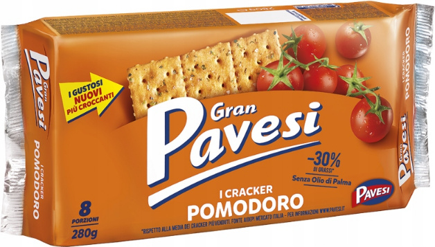 Krakersy Pomidorowe 280g - Gran Pavesi Słone przekąski