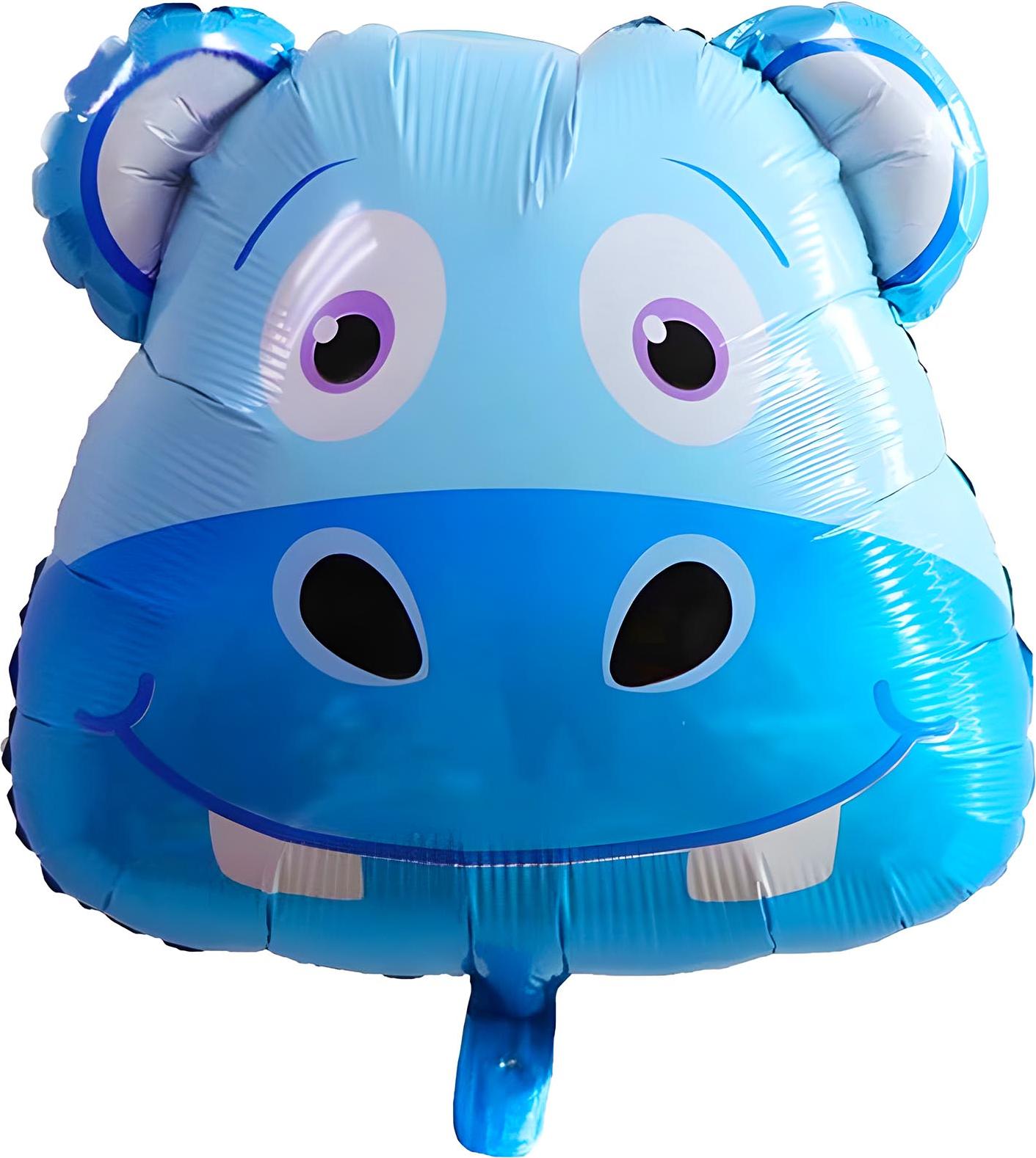 Ballon en plastique animal, hippopotame env. 49*55 cm