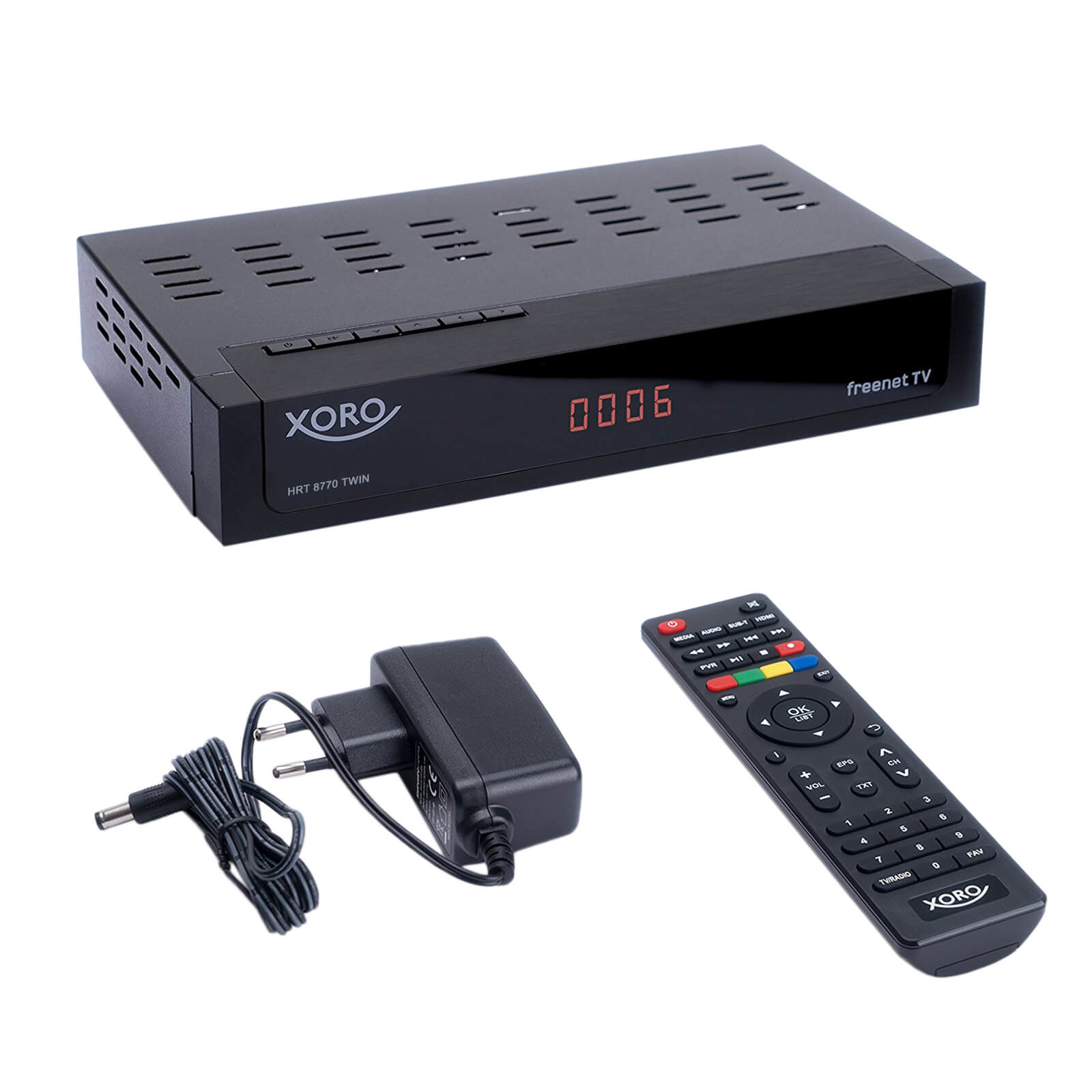 Xoro DVB-T2 Receiver HRT 8770 Twin décodage freenet TV,