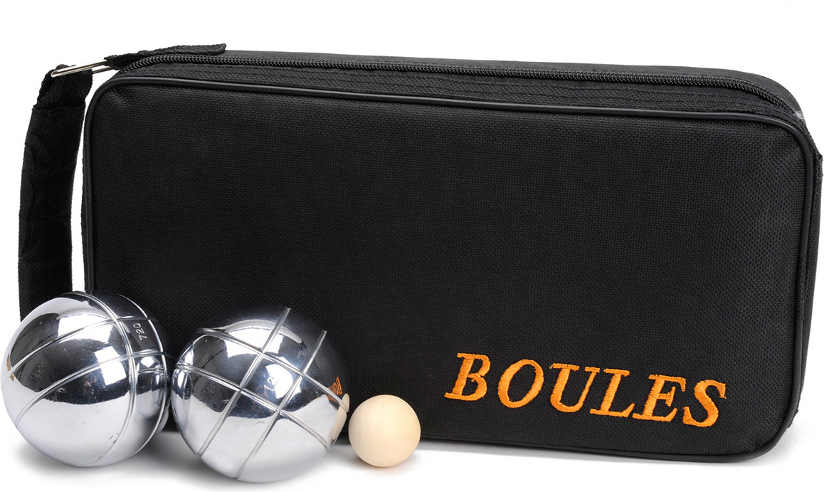 Jeu de boules - 8 boules dans un sac zip noir