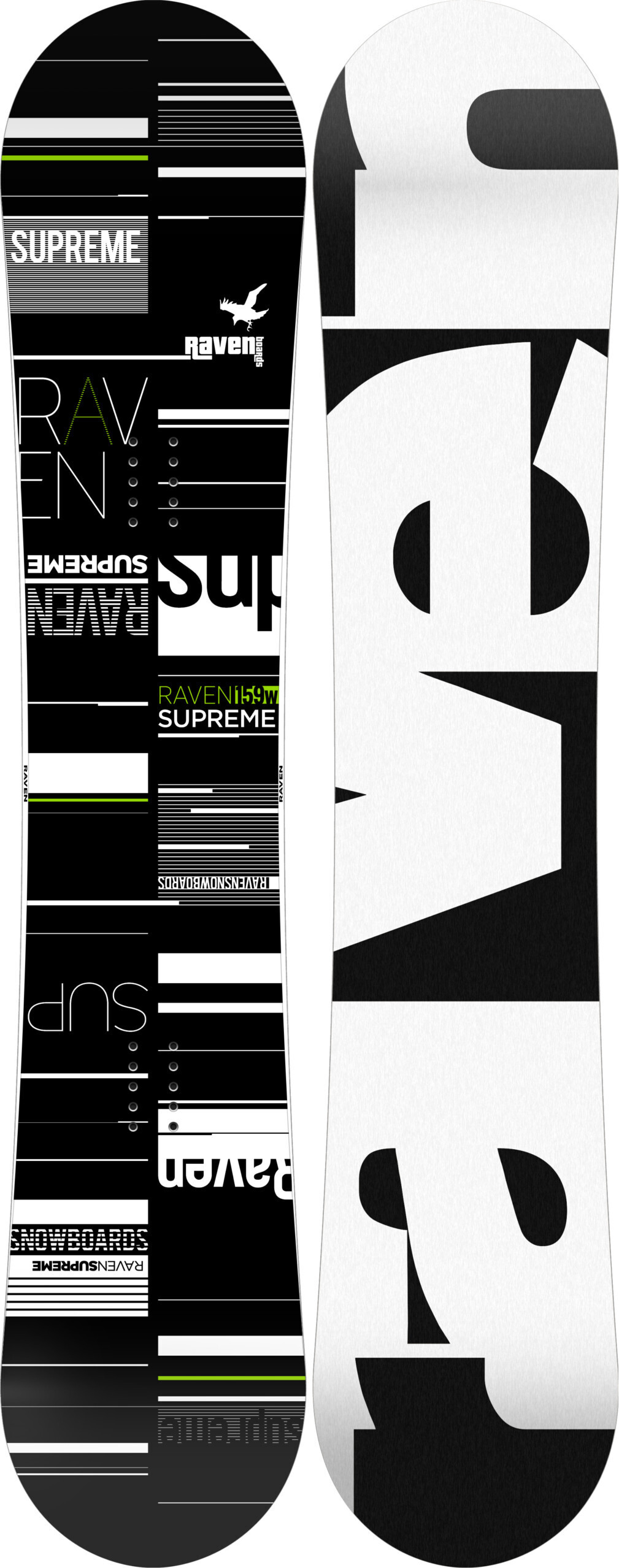 Snowboard Raven Supreme Black/Green 157cm | Kaufland.de