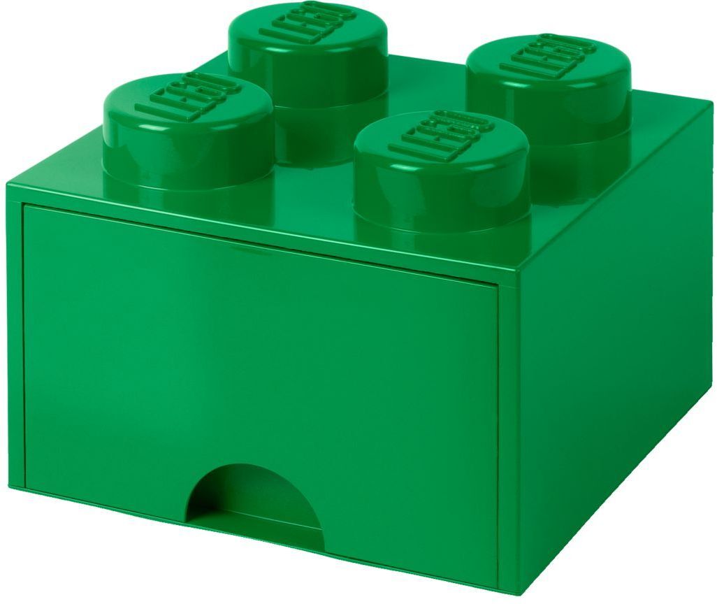LEGO 4 pudełko z szufladą - ciemnozielone