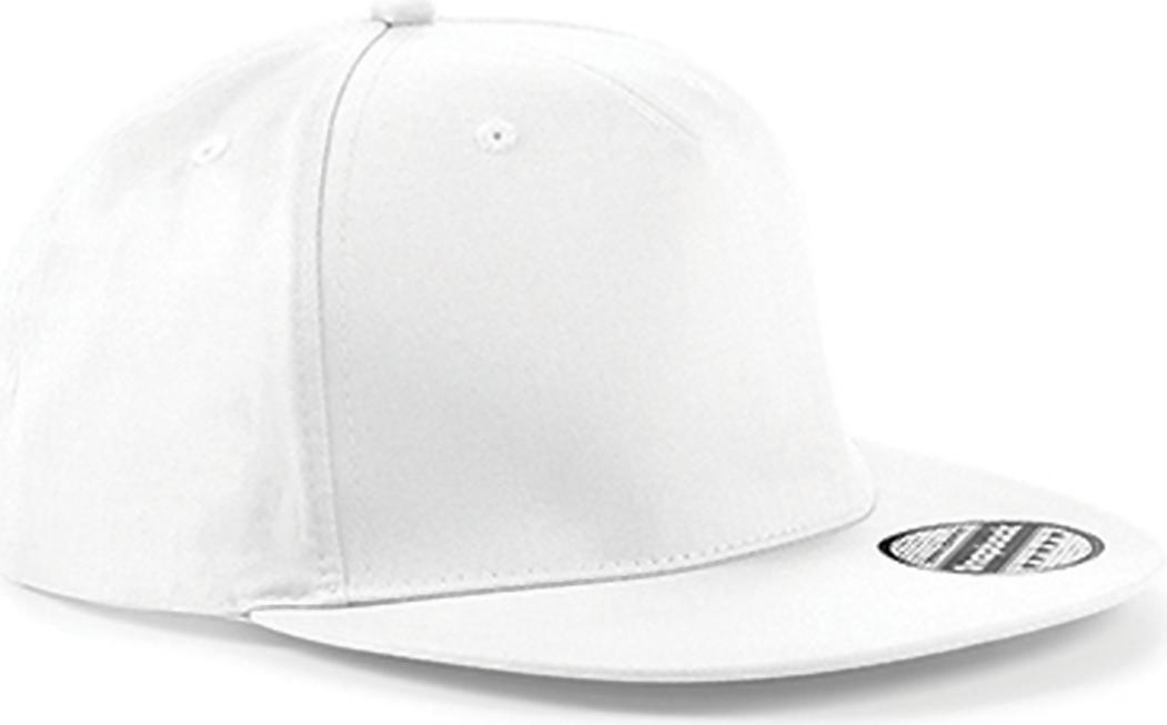 Berretto Beechfield B610 5-Panel Snapback Rapper Bianco