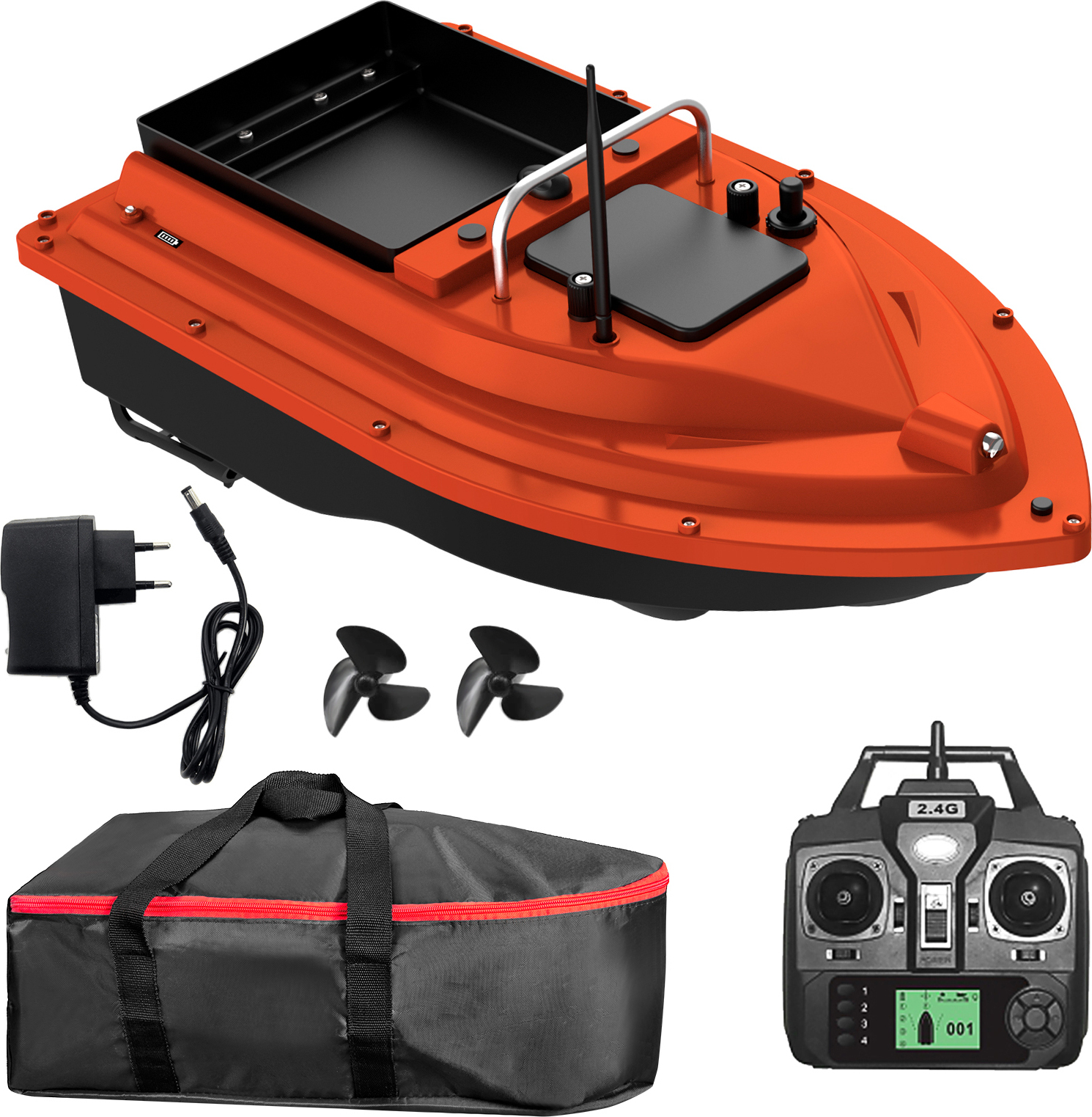 GPS Angel-Boot, D16E Upgrade, 16-Punkt GPS, 12000mAh, rote