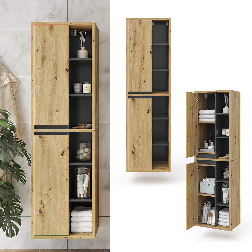 Vicco vysoká skříňka Viola dub 50 x 170 x 33 | Kaufland.cz