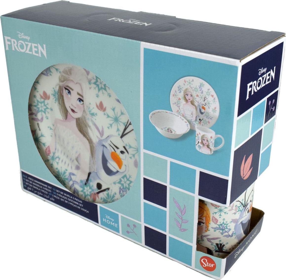 Stor Frozen 3dílná keramická sada na svačinu pro děti