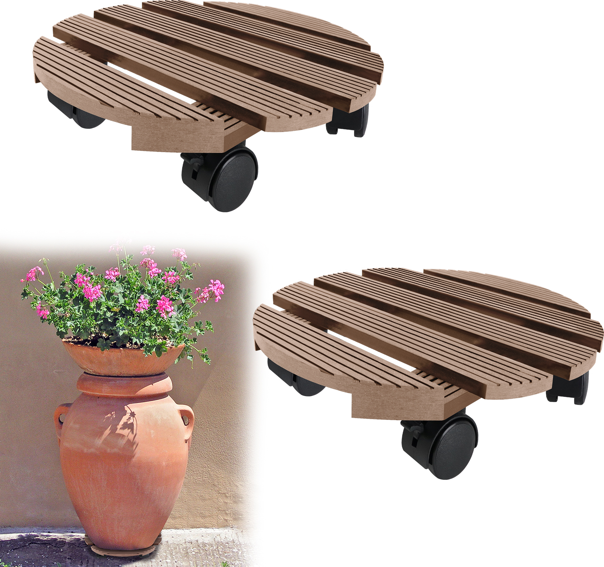 UISEBRT 2er WPC Pflanzenroller Rund Ø 300mm | Kaufland.de