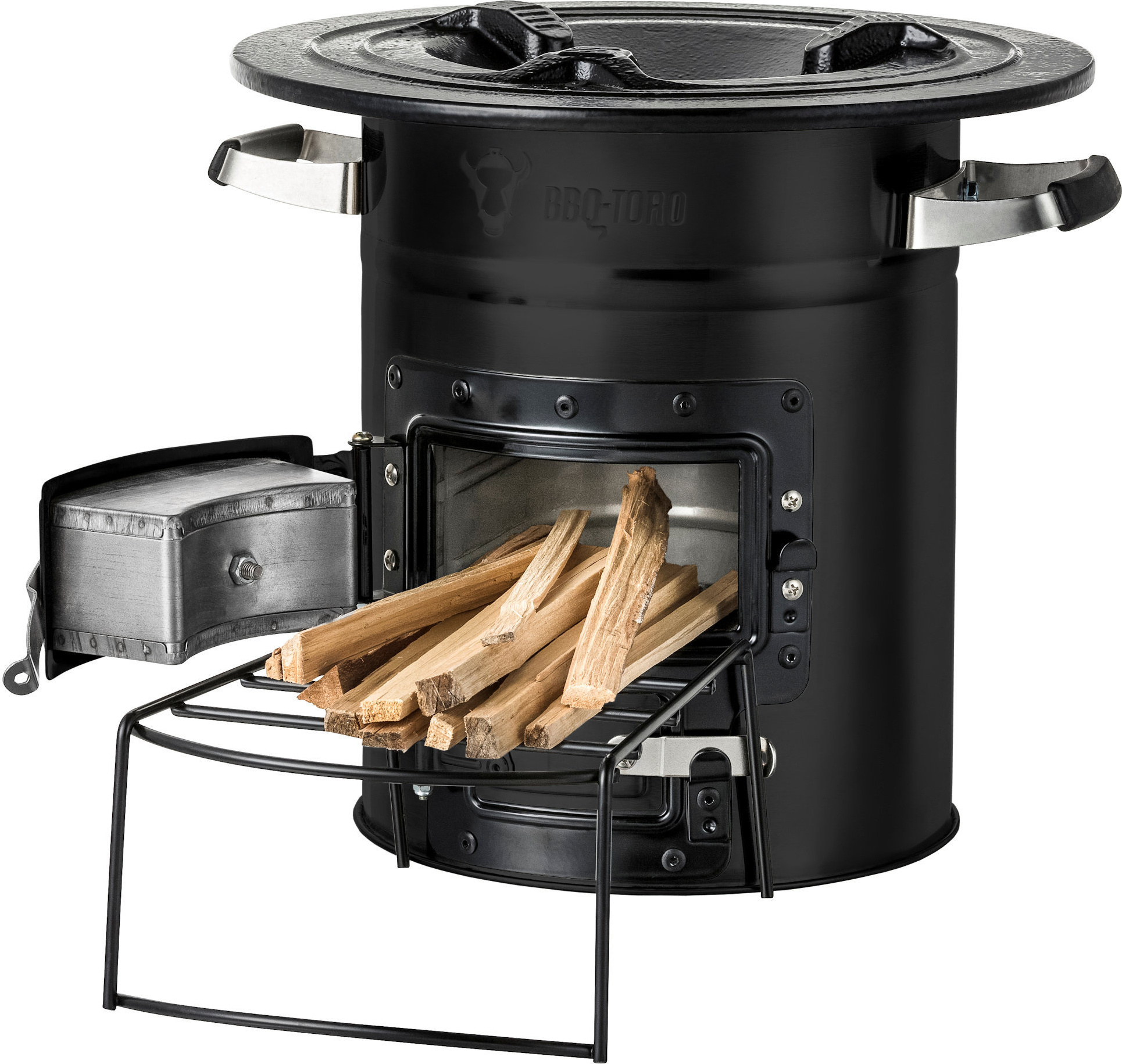 BBQ-Toro Four-fusée RAKETE #2, noir, Rocket Stove pour