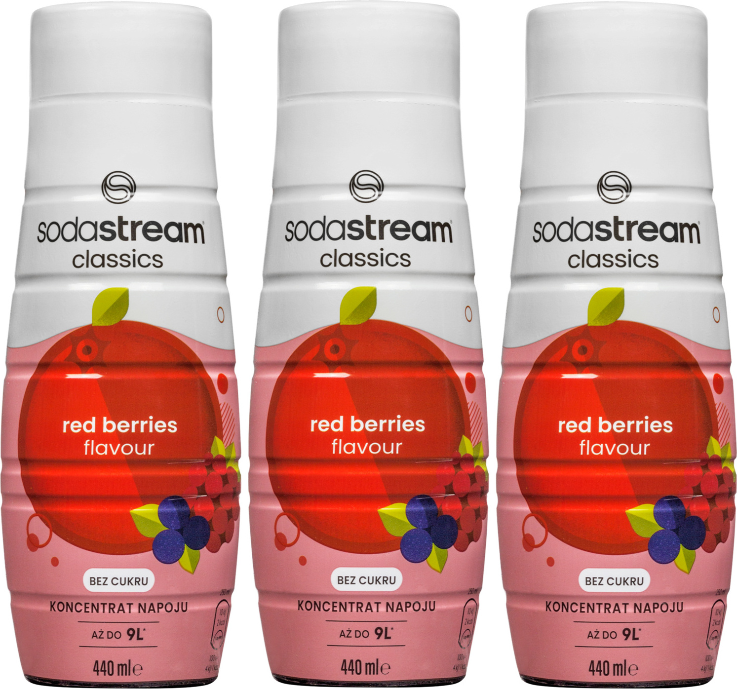 3x Syrop do SodaStream Red Berries Zero 440ml Syropy
