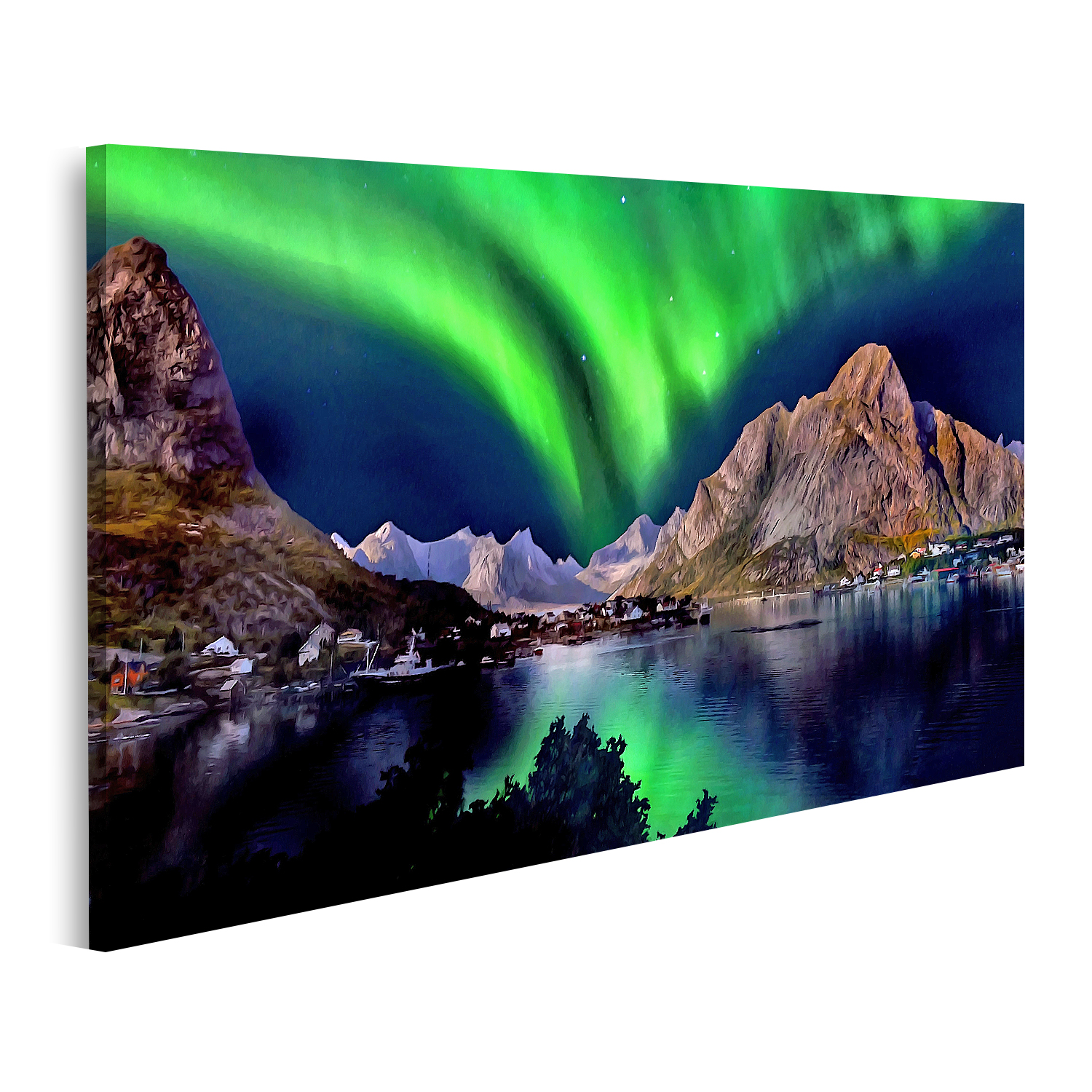 islandburner Bild auf Leinwand Bergsee | Kaufland.de