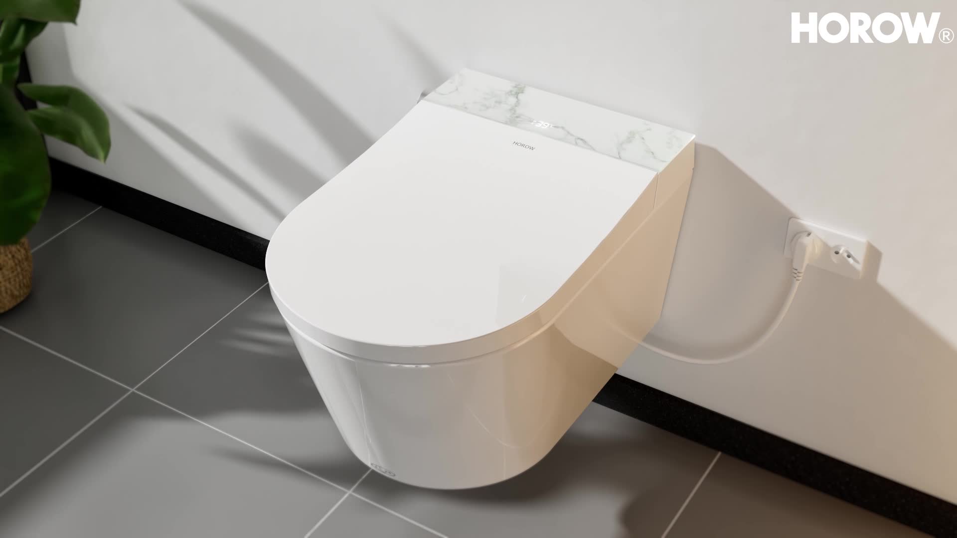 HOROW S70 Dusch WC Spülrandlos beheiztes Sitz elektrisch