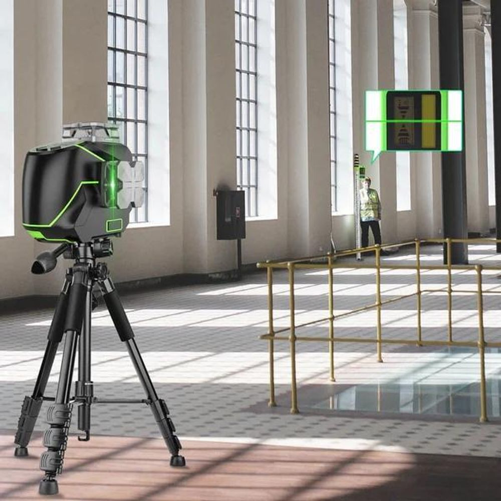 Huepar S03CG laser 3D a croce 3x360 gradi verde, display
