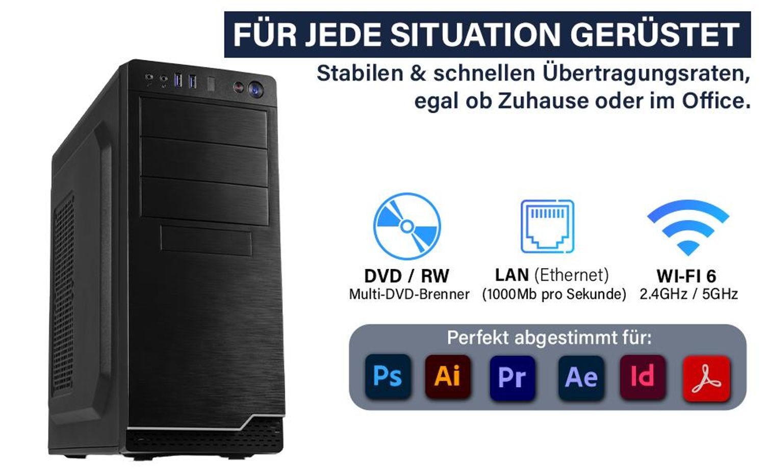 Hyper Byte, Office PC, High End Tower-PC, Intel Core i7 3.9