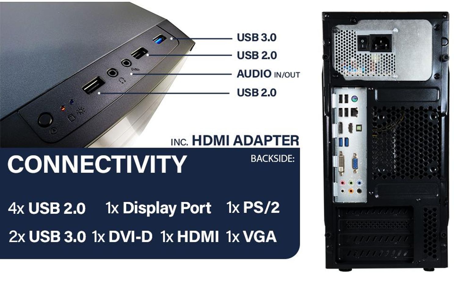 HYPER BYTE® Office PC – Computer mit Intel Quad Core i7 mit