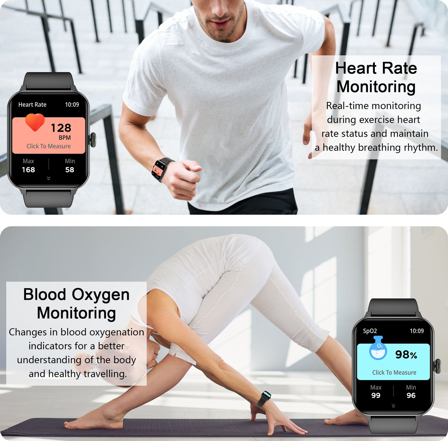 Blackview R50 Smartwatch Fitnessuhr, 1.85 Zoll HD