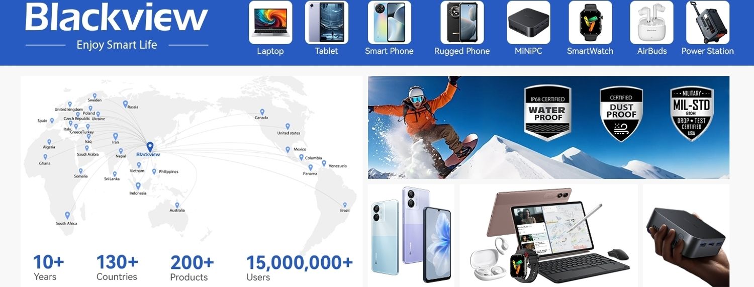 Blackview R50 Smartwatch Fitnessuhr, 1.85 Zoll HD