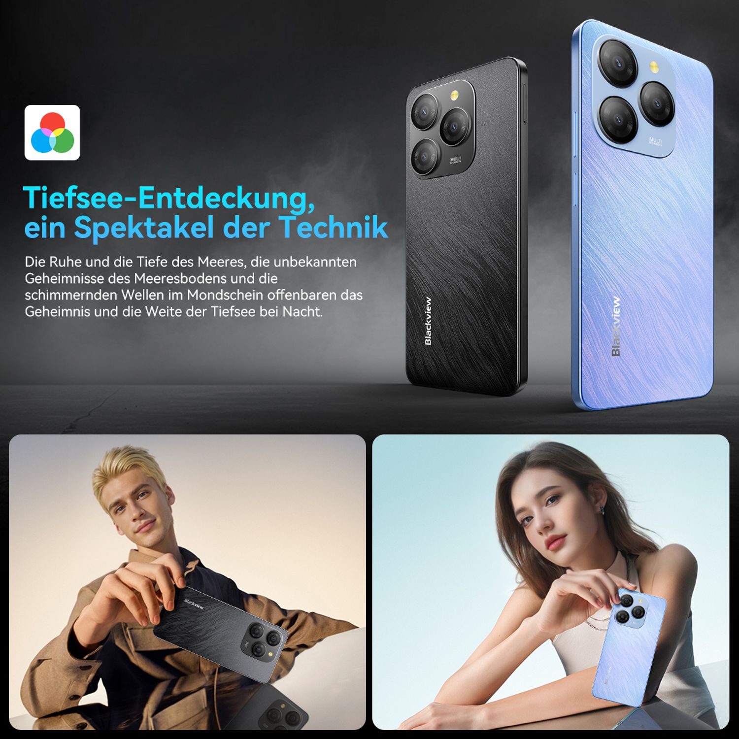 Blackview Shark 9 Handy 5G 24GB+256GB, 4K Video, Dual SIM