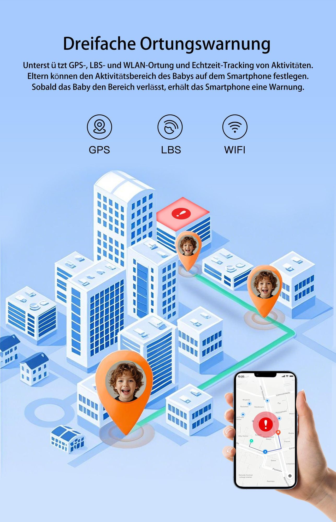 Z30 4G Wasserdichtes Kinder SmartWatch mit GPS+LBS+WiFi