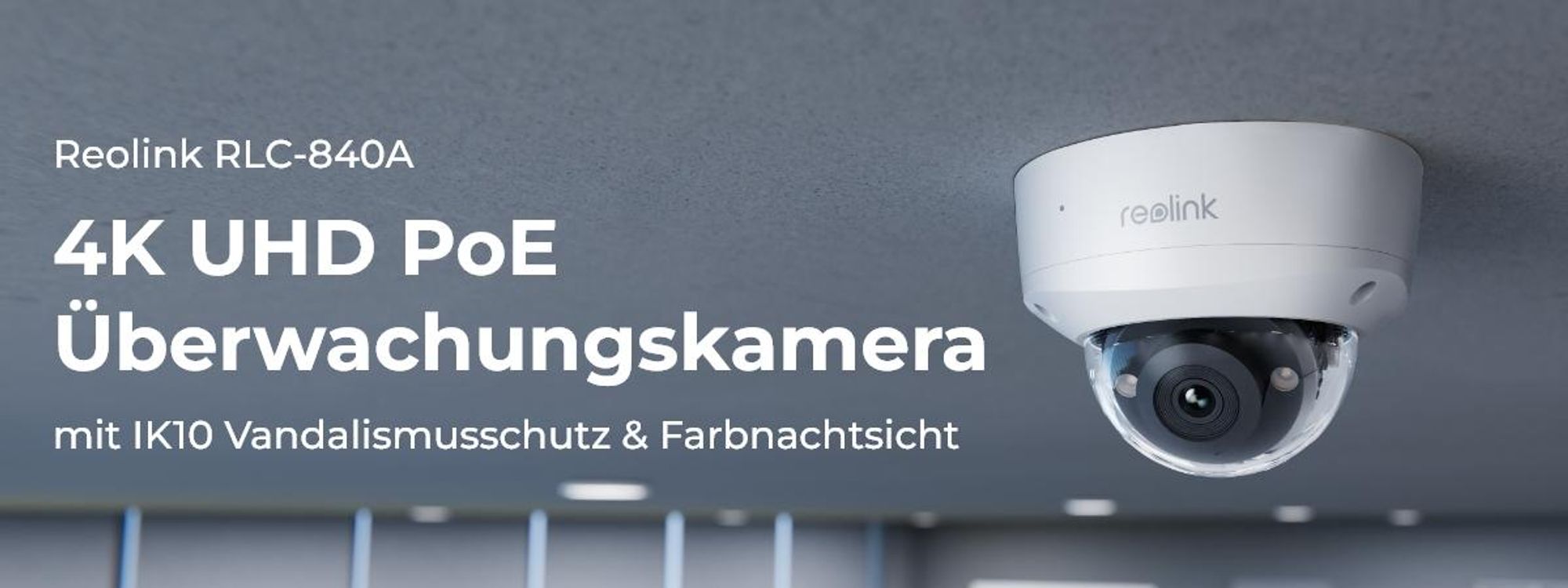 Reolink RLC-840A, 4K 8MP IK10 Vandalenschutz PoE
