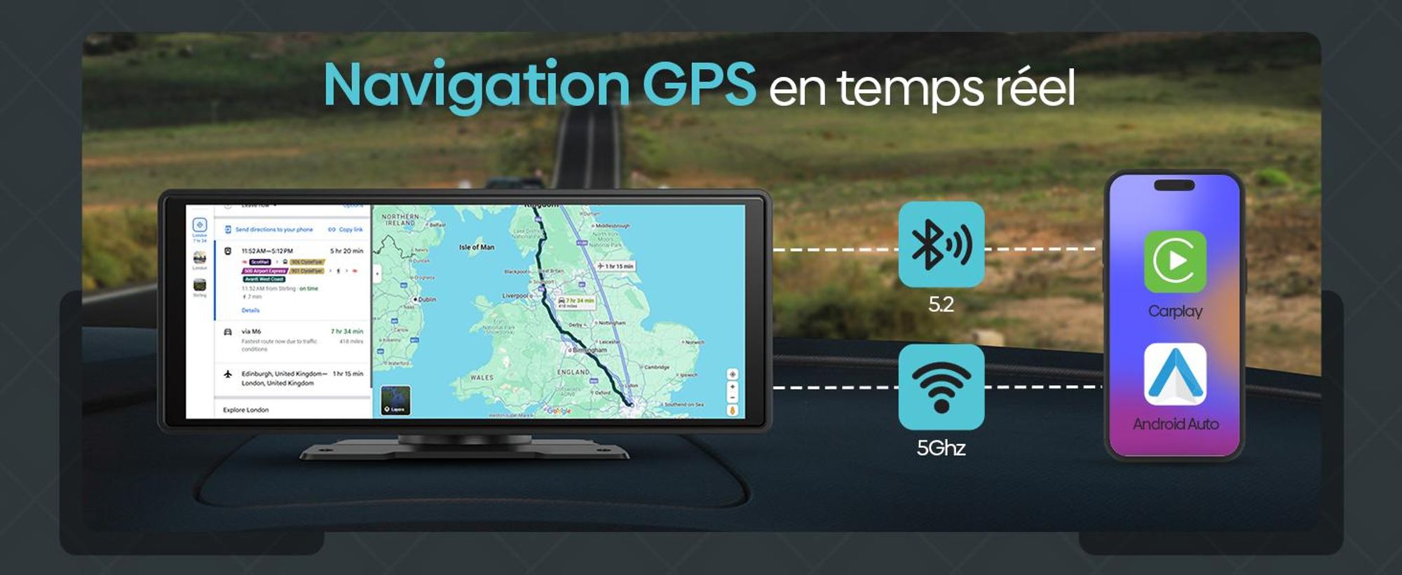 Olvy CarPlay Display PRO – 10,26 Zoll Auto Display mit
